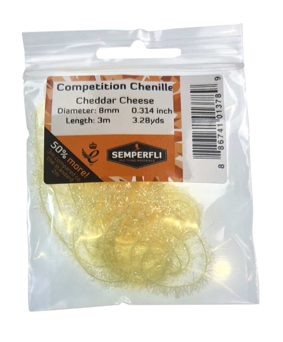 8mm Competition Chenille Fl Cheddar Cheese for Fly Tying